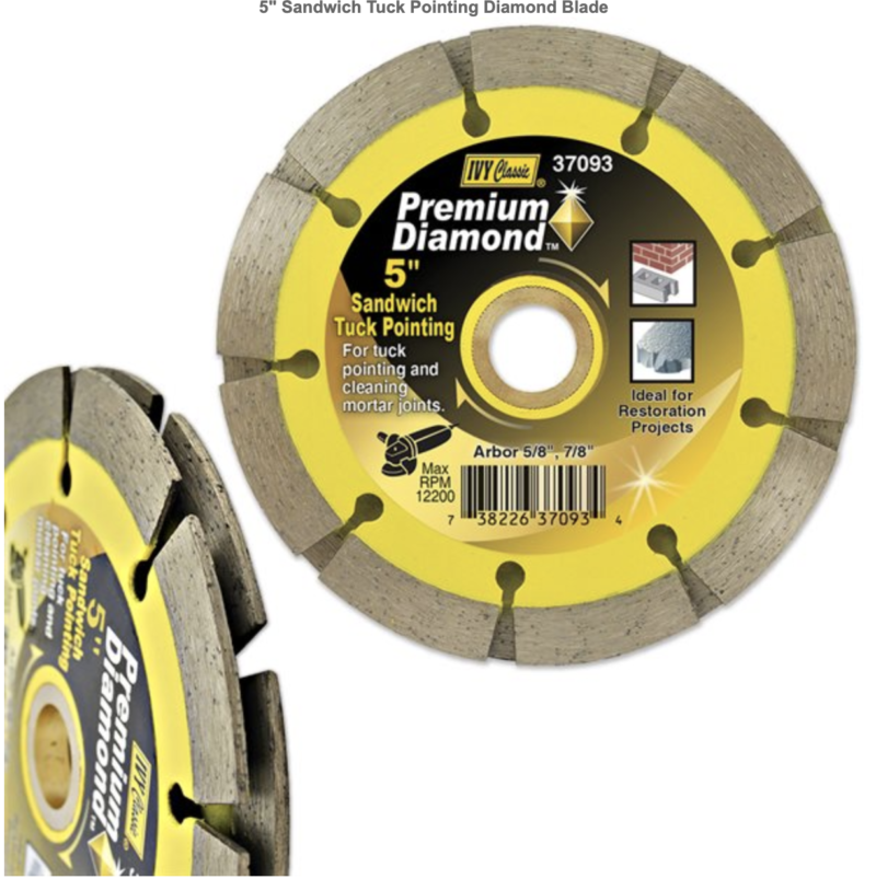 IVY Classic 4.5″ Sandwich Tuck Pointing Diamond Blade 37092 Qty 1 – CT ...