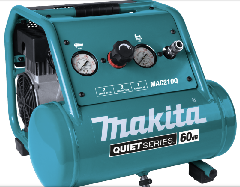 Makita MAC210Q Quiet Series 1 HP, 2 Gallon, Oil‑Free, Electric Air ...