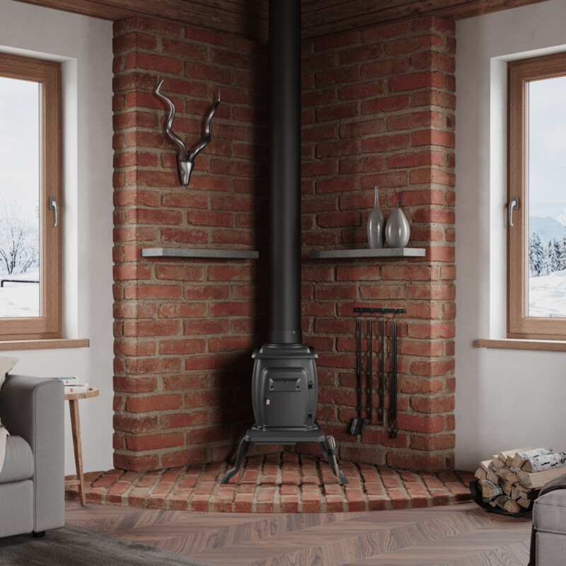 US Stove US1269E 900 Sq. Ft. Log Wood Cast Iron Stove – CT Power Tools